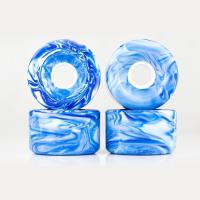 China Mixed Blended Swirl Color PU Skateboard Wheels High Rebound Customization for sale