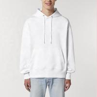 China Thick Cotton Heavyweight Oversized Long Sleeve Hoodie White Color for sale
