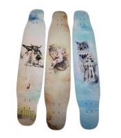 China Custom Printed Free Dancing Longboard Deck 9.0 Inch Environmental Friendly for sale