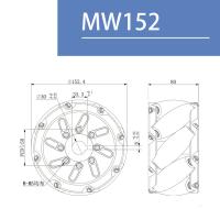 China 6Inch 152mm Industrial Omni Wheel With Imported Polyurethane for sale