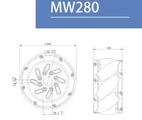 China 11 Inch 280mm Large Omni Wheels Heavy Duty Omni Wheel High Strength for sale