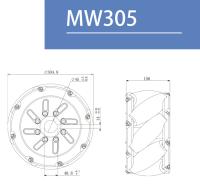 China Durable 12 Inch 305mm Large Mecanum Wheels High Robustness for sale
