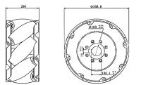 China 22 Inch 558mm Industrial Mecanum Wheels Medium Duty  Electric Drive Mode for sale