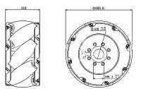 China 24 Inch 609mm Medium Duty Mecanum Wheel For Reliable Traction for sale