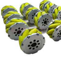 China Versatile 9 Inch 228mm Omnidirectional Mecanum Wheels With Durable Rollers for sale
