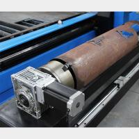 China Metal Tube Plasma Cutting Machine For Steel Pipes Plates With Rotary Axis for sale
