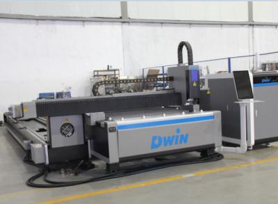 China Rotary Device Laser Pipe Cutting Machine DWIN 1000W Laser Iron Cutter for sale