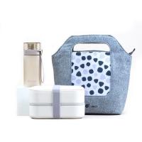 China Kid Friendly Eco Plastic BPA Free Lunch Box with Cutlery in 2 Layer Storage Container for sale