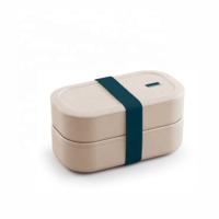 China Non-Thermos Bamboo Fiber Bento Box BPA Free No Melamine Sustainable for Picnic Lunch for sale