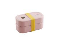 China Non-Thermos Bamboo Fiber Bento Box BPA Free No Melamine Sustainable for Picnic Lunch for sale