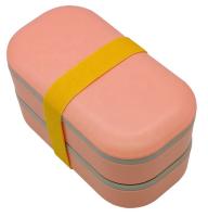 China Kid Friendly Eco Plastic BPA Free Lunch Box with Cutlery in 2 Layer Storage Container for sale
