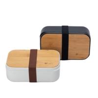 China BPA Free Microwavable Food Storage Container with Eco Friendly Bamboo Lid and Cutlery for sale