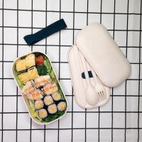 China Non-Thermos Bamboo Fiber Bento Box BPA Free No Melamine Sustainable for Picnic Lunch for sale