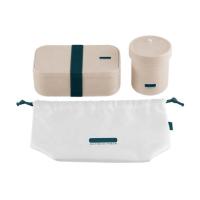 China Kid Children Lunch Box Bento with Bamboo Fiber One Layer and Cutlery Dishwasher Safe for sale