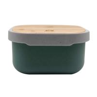 China 190*150*100mm Salad Container Box with Custom Logo Pattern and Eco-Friendly Bamboo Lid for sale