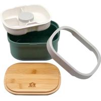 China 190*150*100mm Salad Container Box with Custom Logo Pattern and Eco-Friendly Bamboo Lid for sale