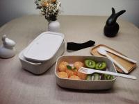 China Food Kid-Friendly Yum Bento Lunch Box with Modern Curry and Picnic Double-Layer Bamboo Lid for sale