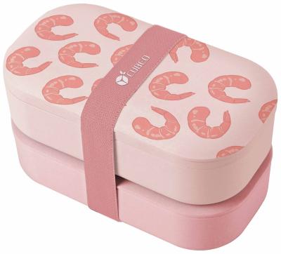 China 189.5*105*112.4 mm Double Layer Fridge BPA Free Food Lunch  Container for sale