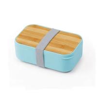 China 0-1L Capacity Customized Logo Bamboo Lid Cutlery BPA Free Microwave Safe Lunchbox for sale