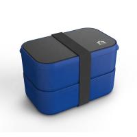 China OEM Takeaway Microwavable Blue Food Container BPA Free Plastic Children Cool Lunch Box for sale