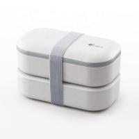 China 378g Stackable 2 Tier Custom BPA Free Leakproof Kids Bento Lunch Box Set with Bag for sale