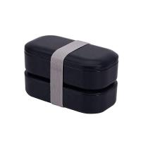 China 378g Stackable 2 Tier Custom BPA Free Leakproof Kids Bento Lunch Box Set with Bag for sale