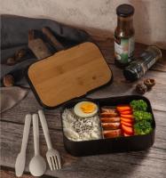China T105A 19.5*12.25*7.35cm Acceptable Keep Fresh Lunch Box with Bamboo Lid for sale