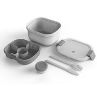 China Modern Large Salad Bowl with Spoon and Fork 190*150*100 mm PP Inner Tray for sale