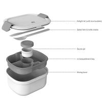 China Modern Large Salad Bowl with Spoon and Fork 190*150*100 mm PP Inner Tray for sale