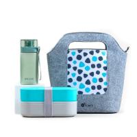 China Blue Pink Black White or Customized Eco-Friendly Microwavable Lunch Box Set for Kids and Adults for sale