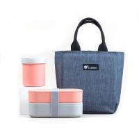 China Blue Pink Black White or Customized Eco-Friendly Microwavable Lunch Box Set for Kids and Adults for sale