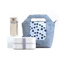 China Blue Pink Black White or Customized Eco-Friendly Microwavable Lunch Box Set for Kids and Adults for sale