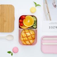 China Stocked Market Glitter Gift Bento Box 196.5*124*74mm with Easy Clean Bamboo Fiber Lid for sale