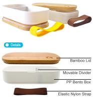 China T113 Single Tier Eco-Friendly Bamboo Lid Bento Lunch Box with Cover for sale