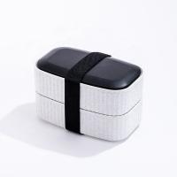 China Plastic Eco Food Grade Salad Lunch Box with Cutlery and Leak-proof Banana Leaf for sale