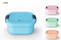 China Leak Proof Lunch Box Customized White Plastic Salad Soup Bowl with Lid for sale