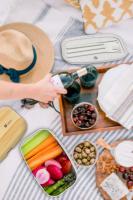 China Customized Color Dual Tier Bamboo Lid Lunch Box for Large Capacity Portable Bento Box for sale