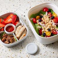 China Leak Proof Lunch Box Customized White Plastic Salad Soup Bowl with Lid for sale