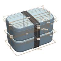 China Food Container Feature Microwavable 2-Layer 1000-2000 ml Lunchbox for Adults and Kids for sale