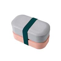 China Colorful 1200ml Double Layer Eco Friendly Salad Bento Lunch Box with Bag and Cutlery for sale
