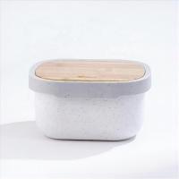 China 190*150*100 mm Microwavable Food Container Eco Custom Logo Color Separated Space BPA Free Bamboo Storage Box Container for sale