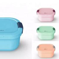 China Multifunctional Rectangle Eco BPA Free Plastic Salad Fridge Storage Container with Bag for sale