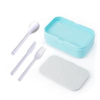 China Customer Logo Eco Lunch Box Bottle One Layer 1000ml BPA Free with Elastic Nylon Strap for sale