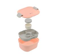 China Multifunctional Rectangle Eco BPA Free Plastic Salad Fridge Storage Container with Bag for sale