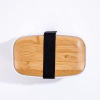 China 2-Layer Eco Fridge Food Container Set with Sustainable Bamboo Lid and Customized Logo for sale