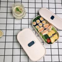 China Lightweight and Spacious 363g Reusable Double Layer Bento Box with Cutlery for sale