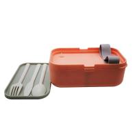 China Customizable Large Capacity BPA Free Bento Lunch Box with Cutlery and Movable Divider for sale