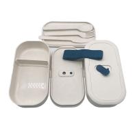 China Dual Tier Leak Proof High Capacity Kids Bento Box with Cutlery TF109 for sale
