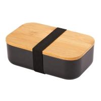 China Single Tier Eco Custom Laser  Plastic Bamboo Lunch Box with Bamboo Lid for sale