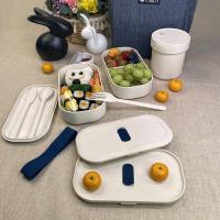 China Dual Tier Leak Proof High Capacity Kids Bento Box with Cutlery TF109 for sale